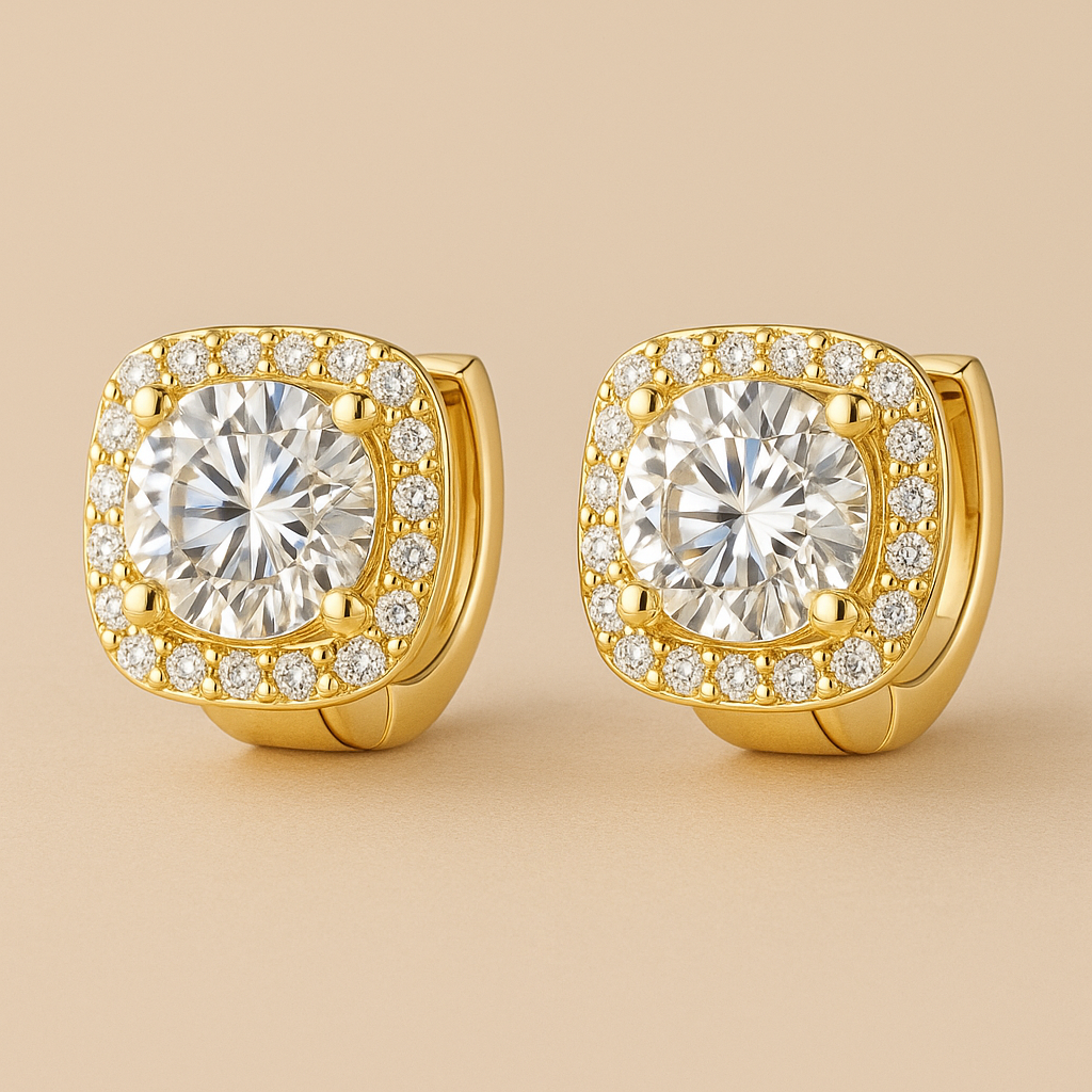 Nadine Gold Squares | Contemporary Elegance in 18k